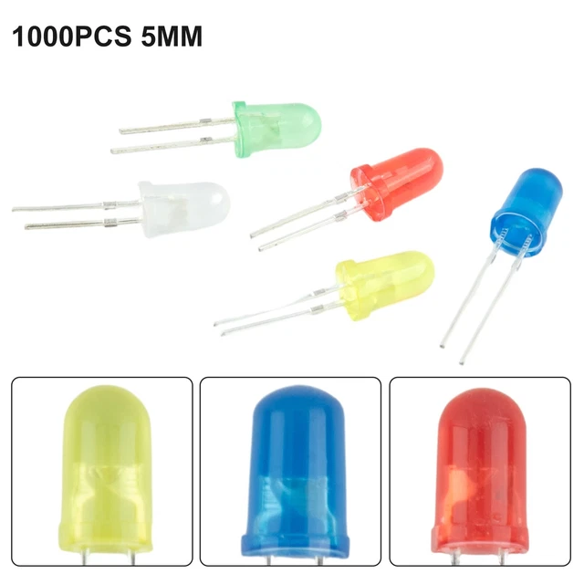 COMPLETE COLOR MIXING Kit with 1000pcs 5mm LED's Diverse Range of ...