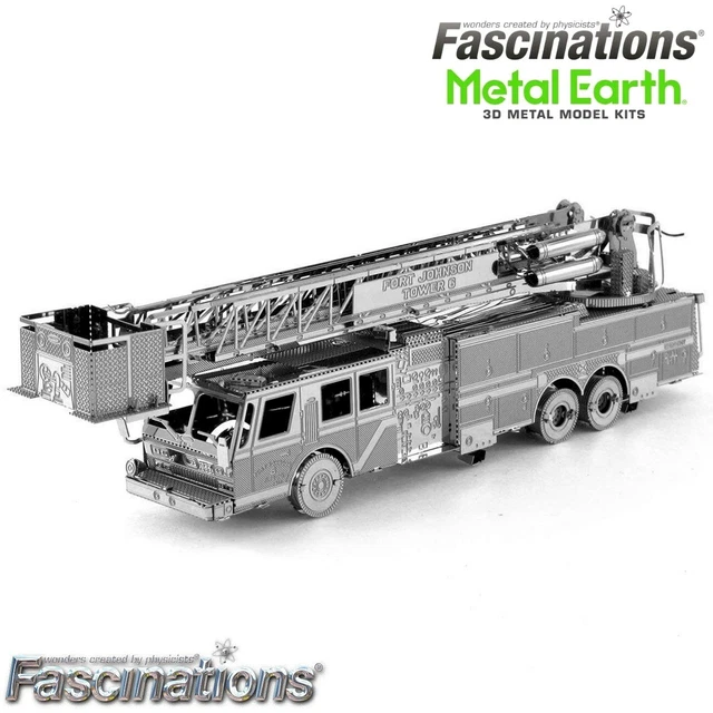 METAL EARTH FIRE Engine Rescue Truck 3D DIY Laser Cut Model Building ...