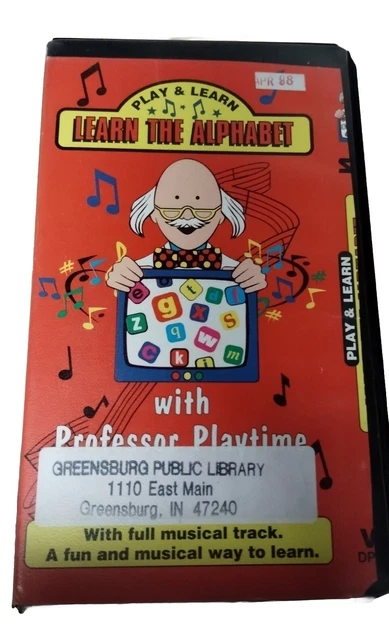 LEARN ALPHABET PROFESSOR VHS Video Tape Educational 1998 Kids Learning ...