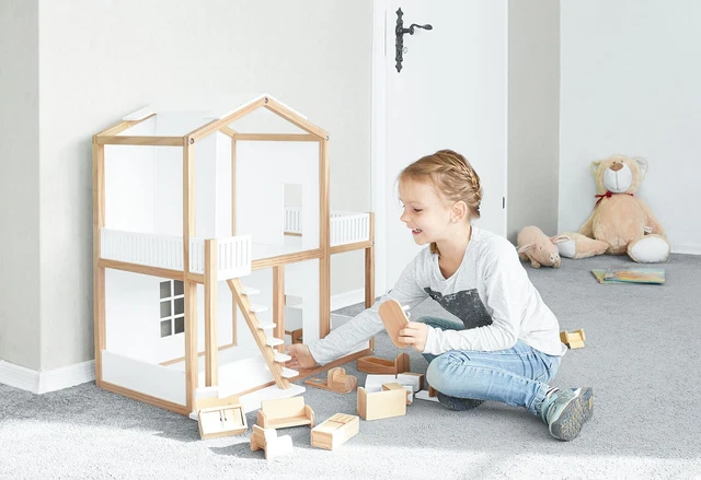 GRANDE MAISON DE Poupée Pour Enfants Ida Blanche En Bois Cadeau De Noel EUR 149,90 - PicClick FR