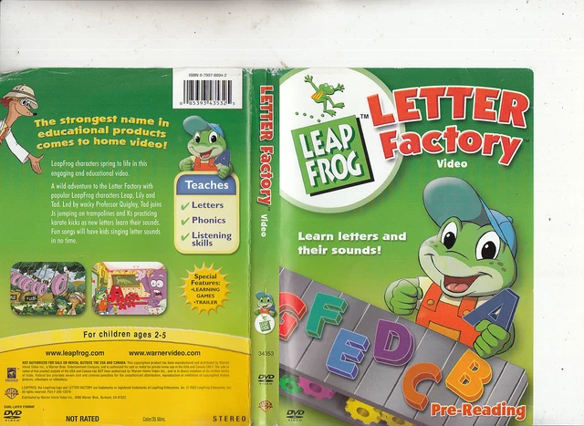 LEAP FROG-LETTER FACTORY-LEARN Letters and Their Sounds-Animated LF-DVD ...