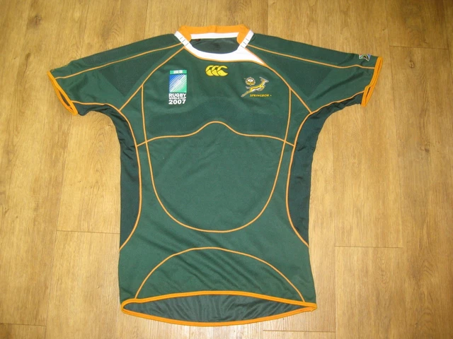 SOUTH AFRICA SPRINGBOK Rugby Player Issue Match Shirt - RWC 2007 £185. ...