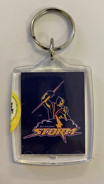 895089 MELBOURNE STORM Nrl Team Logo Acrylic Case Rectangle Keyring $4. ...
