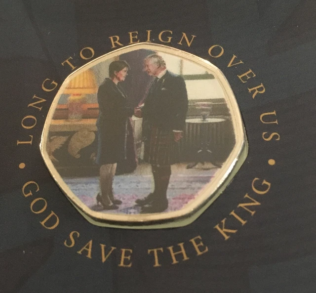 KING CHARLES III 50p Commemorative Coin Palace Holyrood House Nicola ...