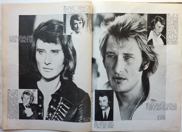JOHNNY HALLYDAY => coupure de presse 4 pages 1974 // FRENCH CLIPPING ...