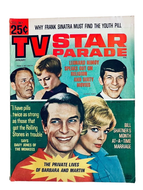 TV STAR PARADE Jan 1968 Leonard Nimoy William Shatner Star Trek Monkees ...