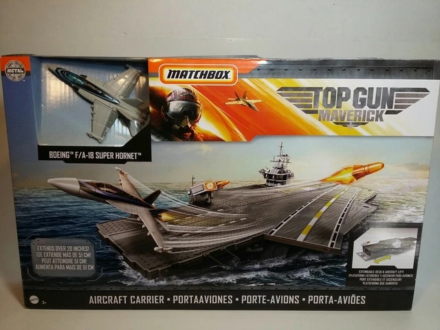 MATCHBOX 2020 MATCHBOX Top Gun: Maverick Aircraft Carrier w/ F/A-18 ...