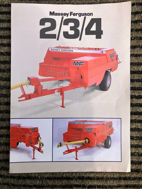 MASSEY FERGUSON 2/3/4 BALER TRACTOR BROCHURE SALES LEAFLET 80s FARM ...