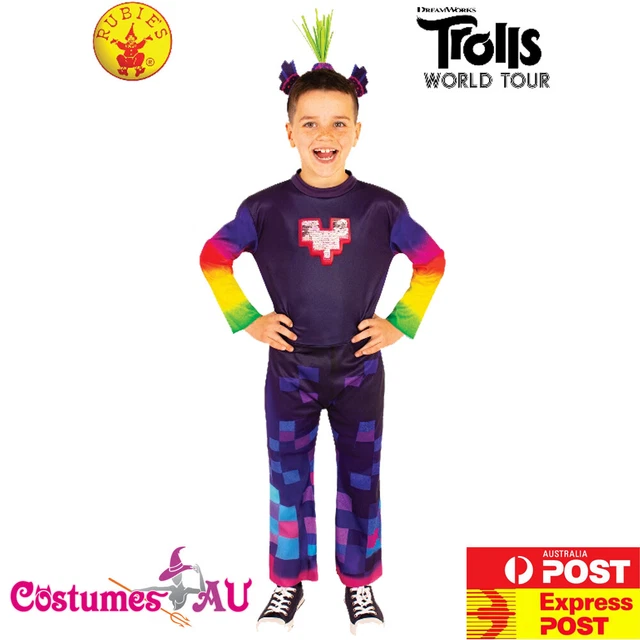 CHILD KING TROLLEX 2 Costume Deluxe Trolls World Tour Kids Boys Book ...