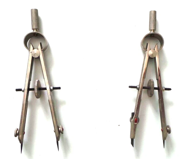 TECHNICAL DRAWING INSTRUMENT 1960's Small Springbows Lead Compass and ...