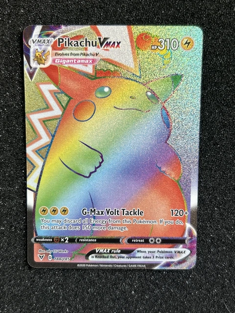 POKEMON TCG - Pikachu VMAX - Hyper Rainbow Full Art - 188/185 - Vivid ...