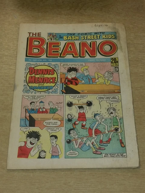 BEANO #2389 APRIL 30Th 1988 Dennis The Menace Gnasher British Weekly ...