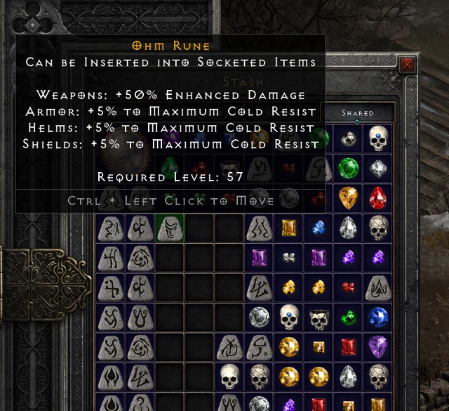 DIABLO 2 - Ohm Rune - PC Xbox D2R SC NL échelle Softcore EUR 11,30 - PicClick FR