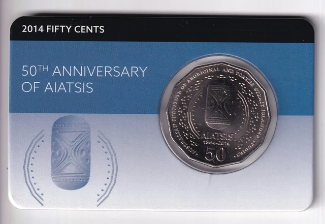 AUSTRALIAN: 2014 50 Cent Aiatsis Unc Coin On Card .... EUR 11,10 ...