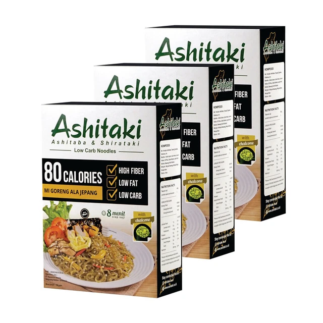 3 BOXES ASHITAKI Ashitaba Shirataki Konjac Low Carb Noodle, Japanese ...