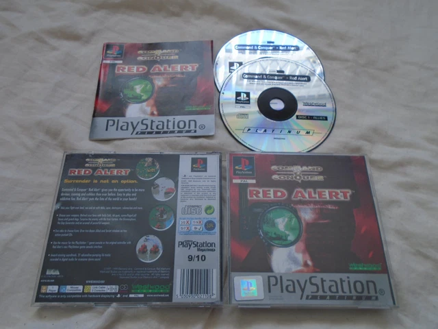 COMMAND AND CONQUER: Red Alert PS1 (COMPLETE) rare platinum Sony ...