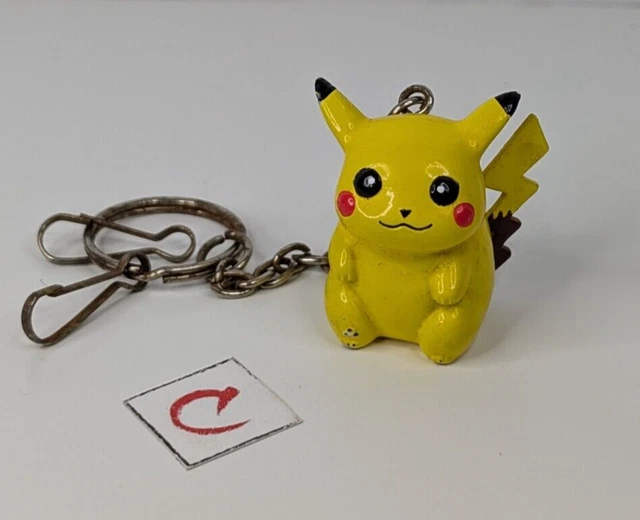 VINTAGE 1999 POKEMON Pikachu Keychain Mini PVC Figure Nintendo Basic ...