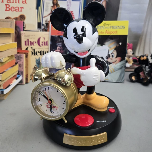 DISNEY MICKEY MOUSE Animated Talking Alarm Clock Tested Working £47.00 ...