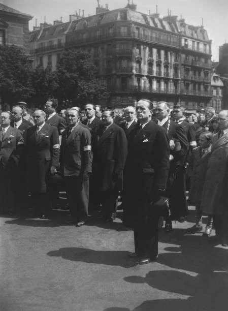 COLONEL DE LA Rocque pictured end mass Paris France May 12 1935 Old ...