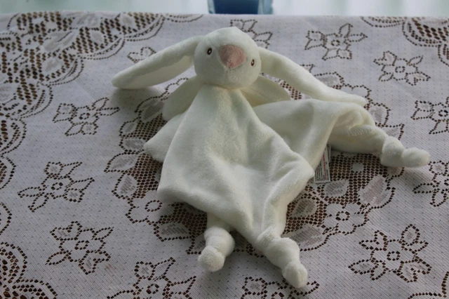 CHAD VALLEY WHITE Bunny Rabbit Baby Comforter Blankie Soother Soft Toy ...