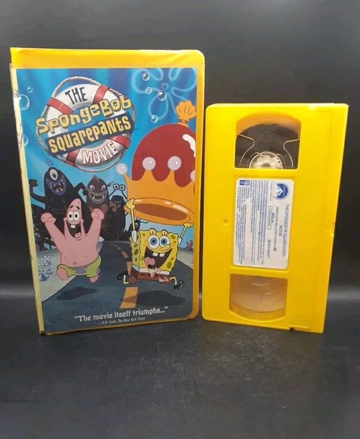 THE SPONGEBOB SQUAREPANTS Movie VHS 2005 Clamshell Nickelodeon Yellow ...