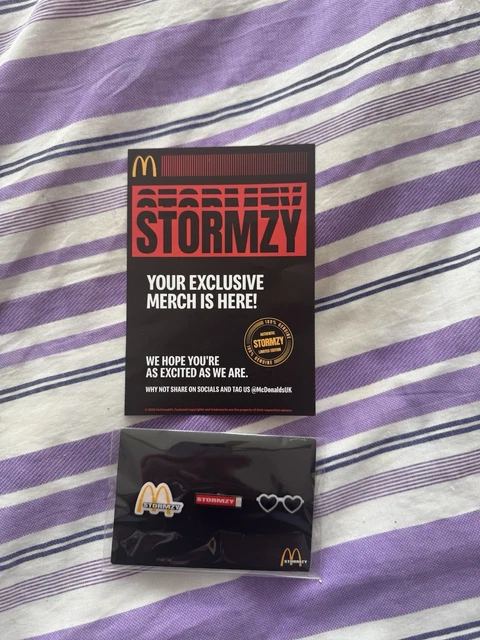STORMZY MCDONALD'S MERCH Badge set of 3 Limited Exclusive Pins Rare ...