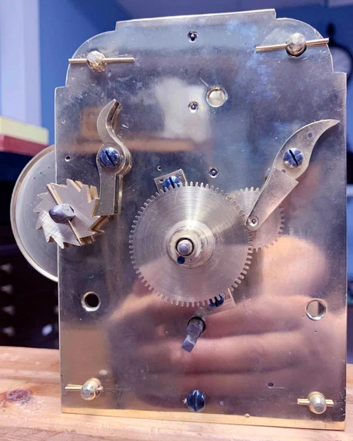 ANTIQUE ENGLISH FUSEE Wall Clock Movement 8 Day Time Only Serviced No ...