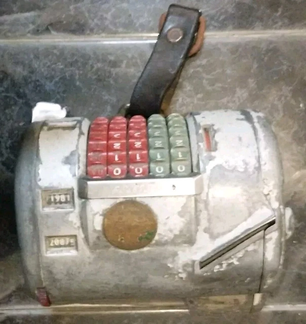 VINTAGE ALMEX TRAM Bus Driver Ticket Machine. Manual tram ticket office ...