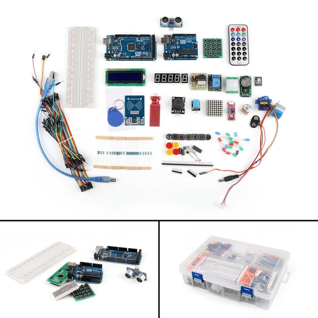 SUPER DIY MEGA 2560 LCD1602 HC-SR04 Starter Kit Für Relais AH EUR 44,39 ...