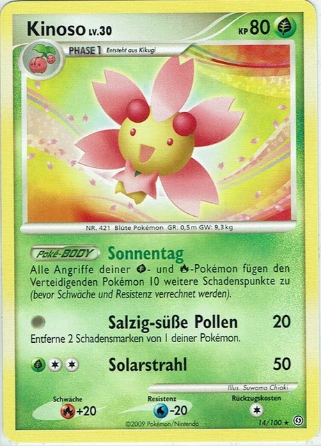 POKEMON CARTE TRADING Card Jeu D&p Tempête Numéro 14/100 Kinoso ...