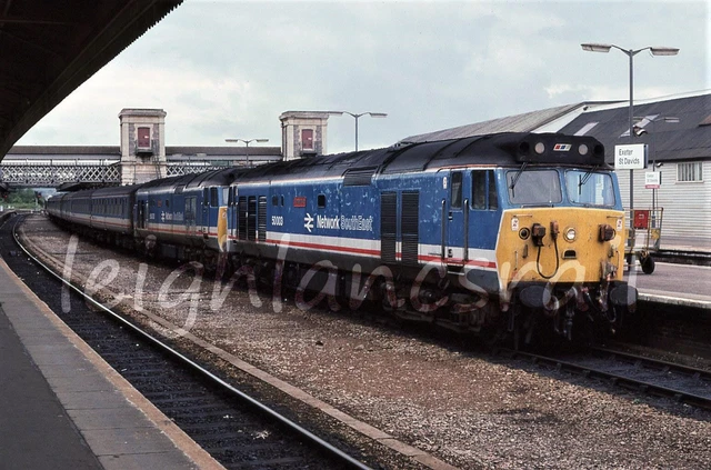 ORIGINAL 35MM BRITISH RAILWAY SLIDE OF 50003 @ EXETER ST DAVIDS ...