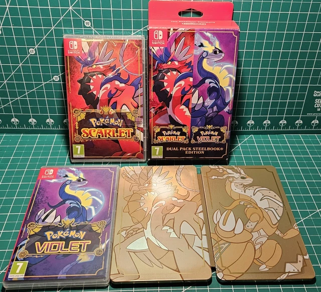 POKÉMON SCARLET AND Pokémon Violet Dual Pack SteelBook Edit Nintendo ...