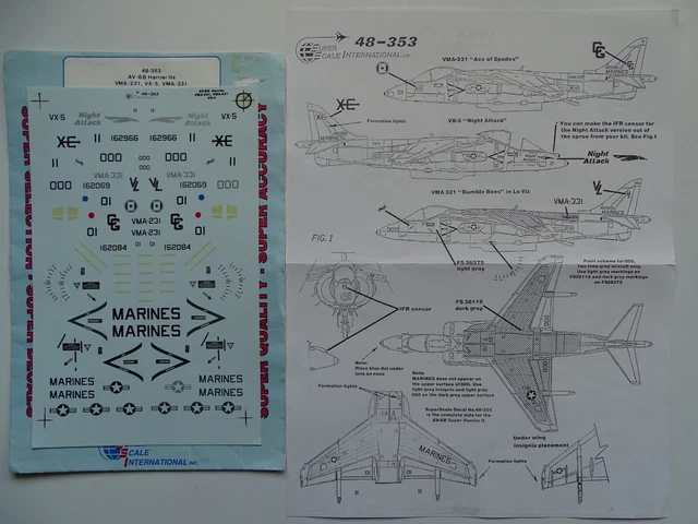 SUPER SCALE DECALS 1/48 AV-8B Harrier II EUR 9,00 - PicClick FR