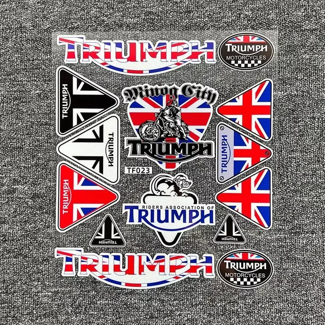 TRIUMPH FUEL TANK Fairing Body Badge Emblem Decals Sticker £14.85 ...