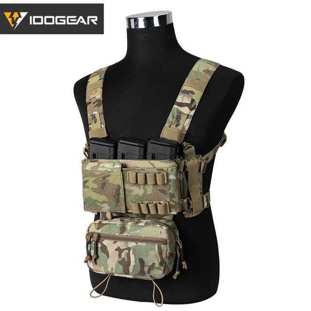 IDOGEAR TACTICAL CHEST Rig Modular MK3 Full Set Airsoft w/ 5.56 Mag ...