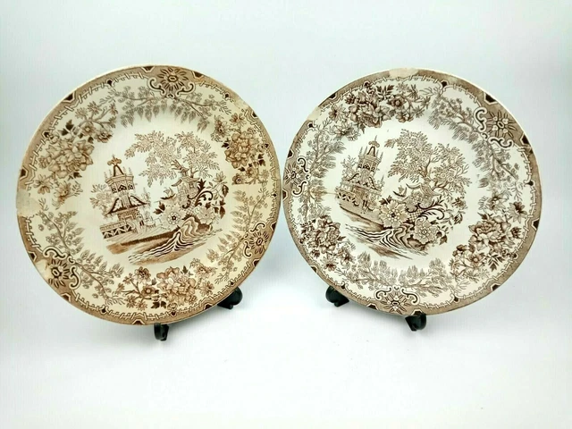 PIATTO DA COLLEZIONE coppia PORCELLANA CERAMICA COLANDINE 800 RICHARD ...