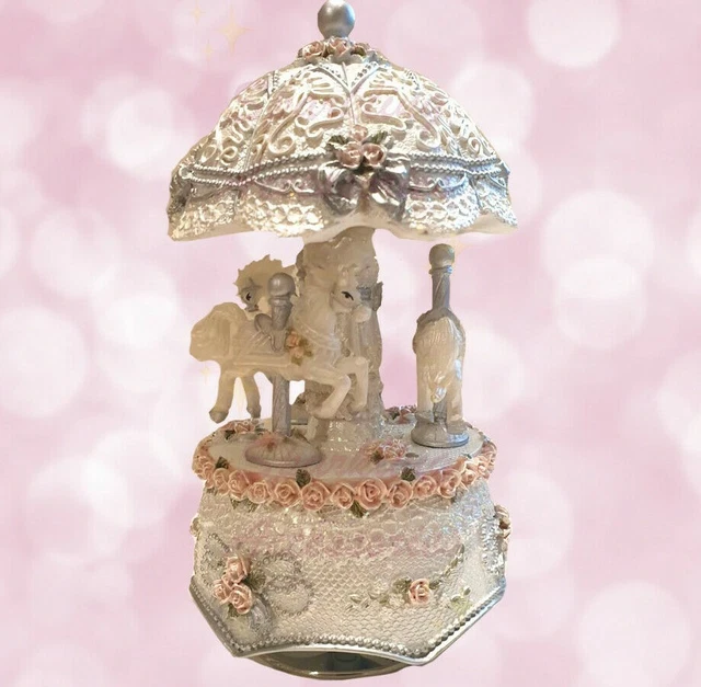 NEW MUSICAL CAROUSEL Merry Go Round Classic Treasured Keepsake Wedding ...