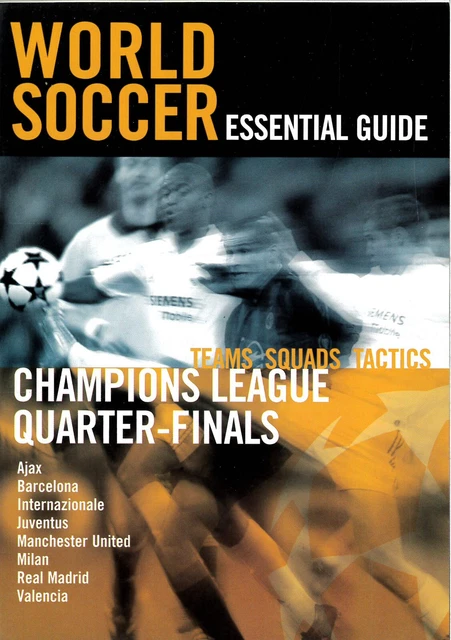 WORLD SOCCER MAGAZINE Essential Guide Teams Squad Tactics Champions ...