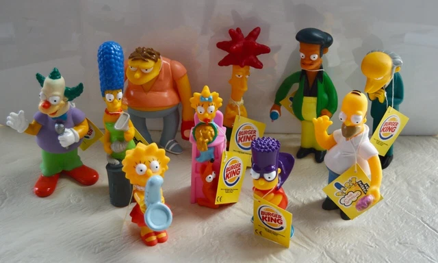 SIMPSONS BURGER KING Figures Europe Global Fanfest with Tags and Bags ...