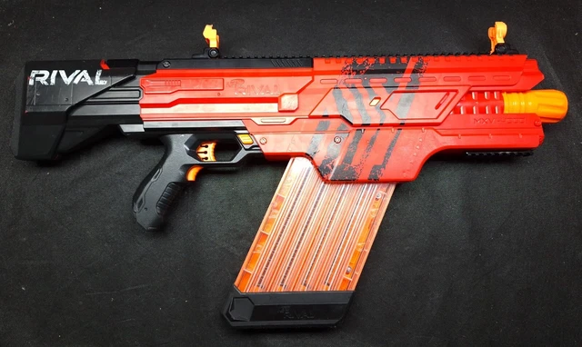 NERF RIVAL MXVI-4000 Khaos Motorized Blaster Gun Red Tested And Working ...