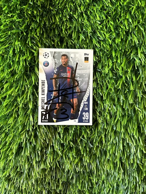CARTA PRESNEL KIMPEMBE firmata Paris Saint-Germain Attax EUR 9,22 ...