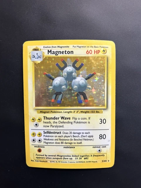 MAGNETON BASE SET 9/102 Pokemon Card Unlimited Holo Rare $5.50 ...