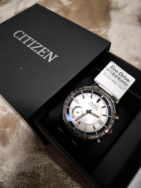 CITIZEN SATELLITE WAVE CC3085-51A Titanium Eco-Drive GPS Solar Mens ...