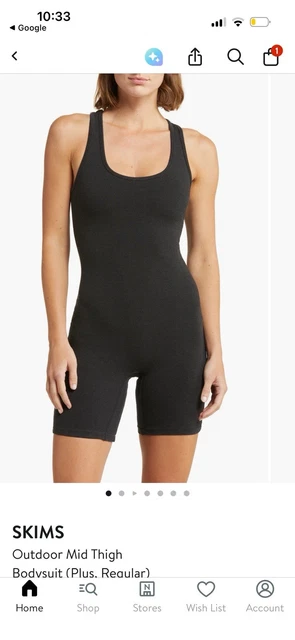 SKIMS OUTDOOR MID thigh body suit large Gray £31.60 - PicClick UK