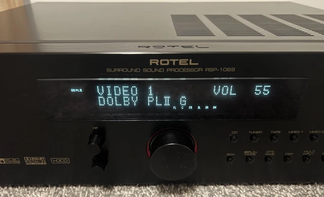 ROTEL RSP-1069 SURROUND Sound Processor Preamp Hdmi Hdcd Remote Black ...