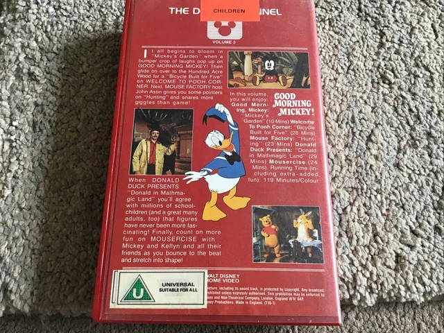 THE DISNEY CHANNEL - Official Disney VHS - Volume 4 - Very Rare VHS ...