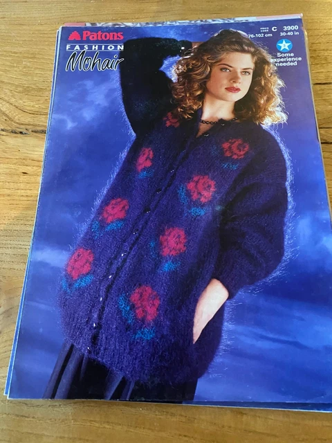 NEW PATONS LADY'S CARDIGAN Knitting Pattern MOHAIR 3900 £2.99 - PicClick UK