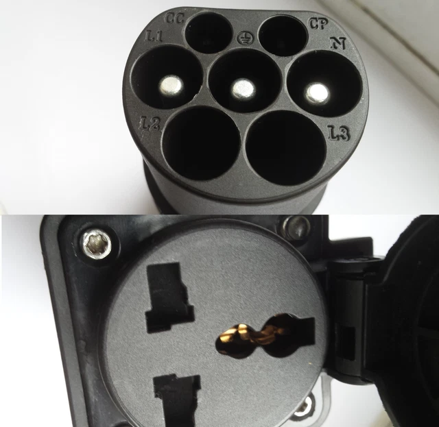 B TYPE 2 to UK 3 pin charging cable adapter Single Phase 230V eBike ...