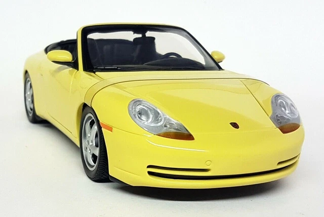 UT MODELS 1/18 Scale 27906 Porsche 911 996 Cabriolet Yellow Diecast ...