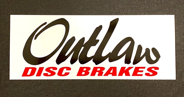 VINTAGE OUTLAW DISC BRAKES Decal ~NOS ~ Hot Rod Tool Box Sticker ~ NHRA ...
